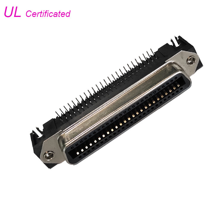 Centronic Female 25Pairs 50Pin Connector Right Angle PCB with Board lock